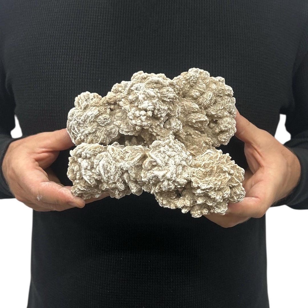 Beautiful Raw Natural Desert Rose Cluster 7.25" 2.9 Lbs | Gypsum Rock ...