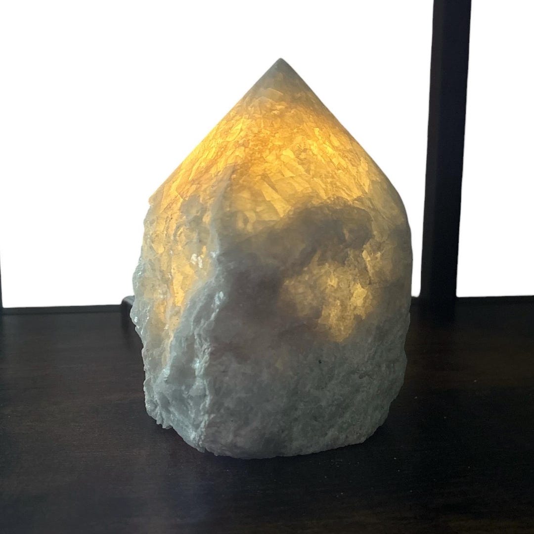 Top Polished Blue Calcite Mineral 6” Lamp W/ Cord & Bulb - Home ...