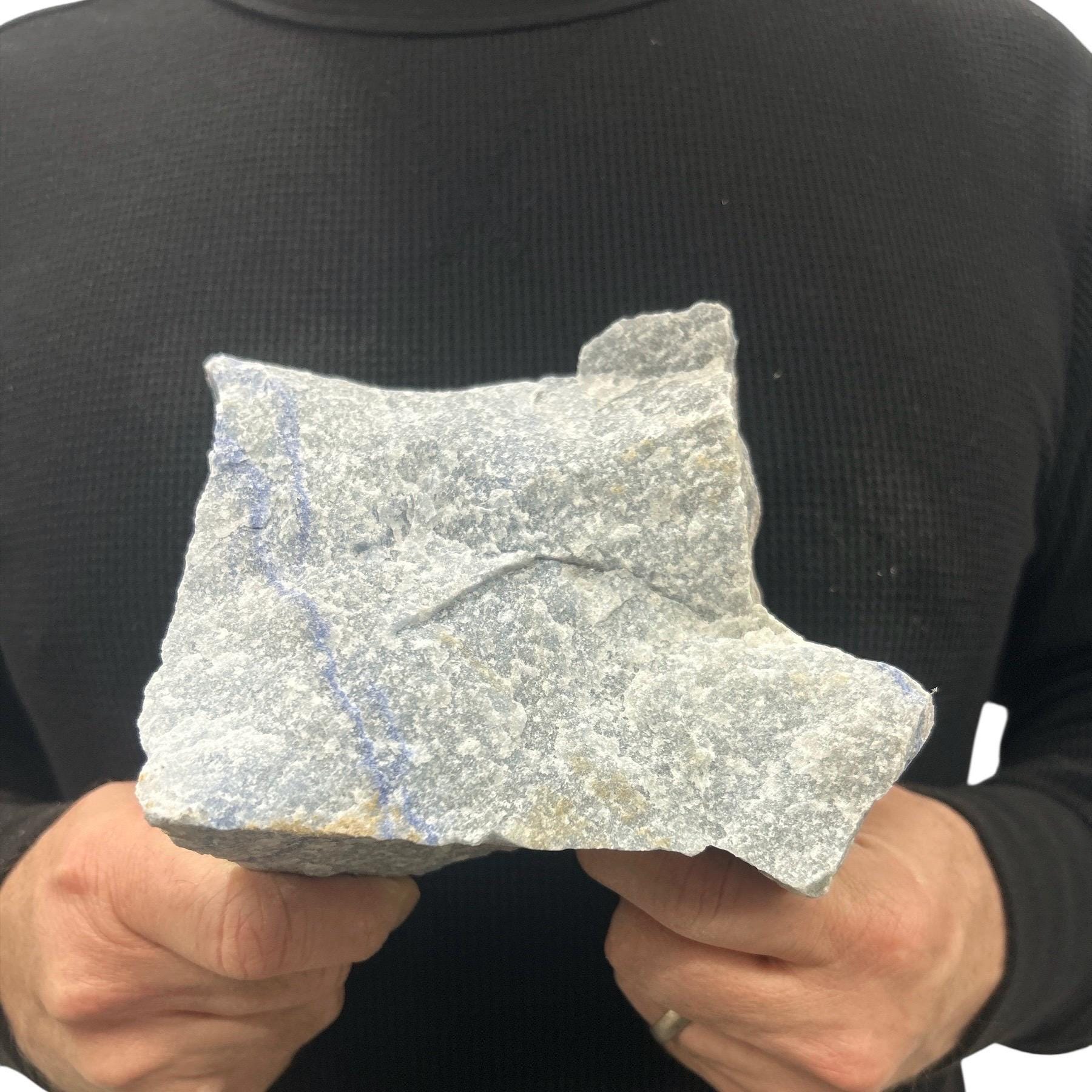 Natural Large Blue Quartz Chunk - Raw Rough Beautiful Crystals 8