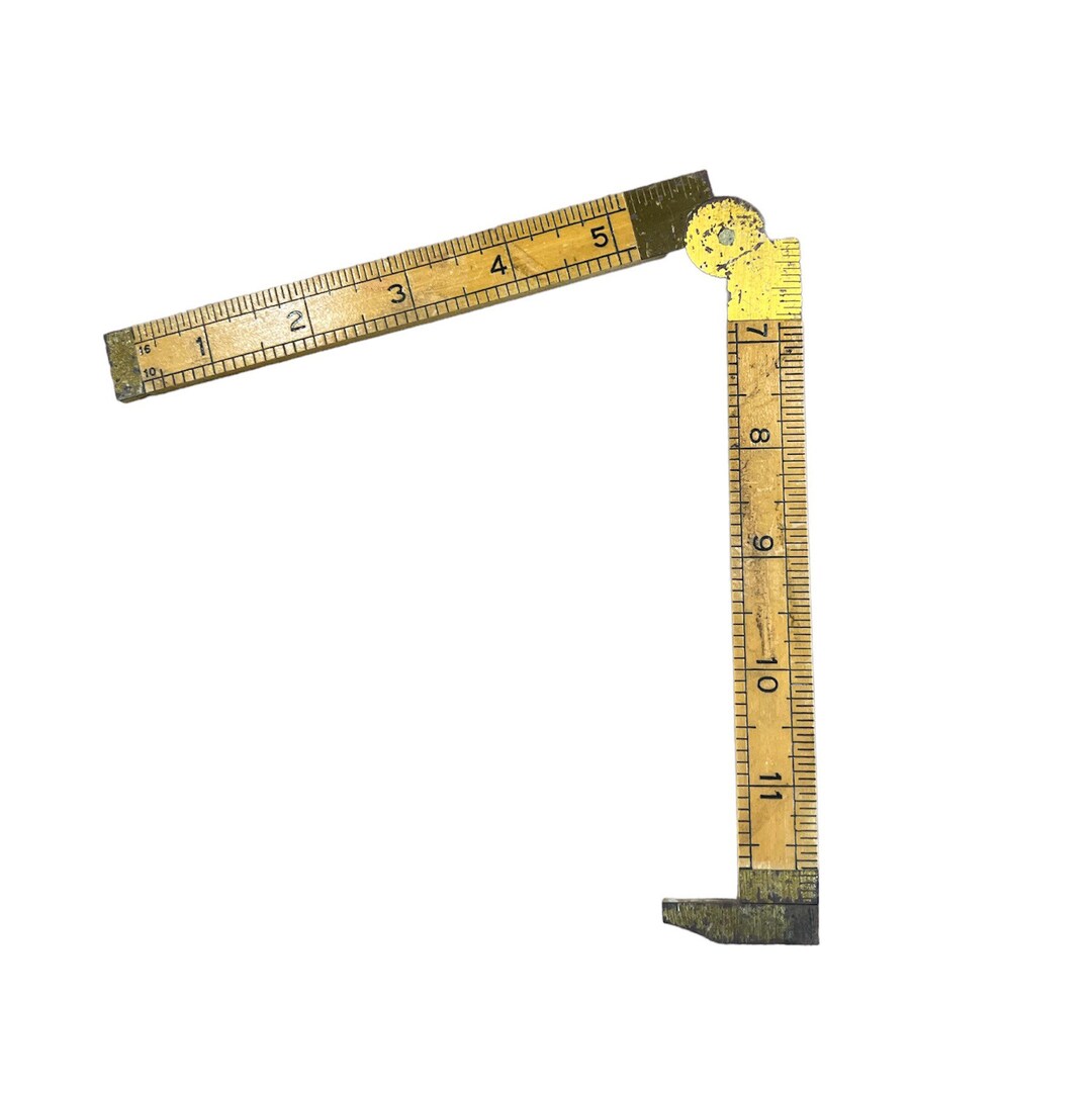 Lufkin Ruler England Brass and Wood - Etsy