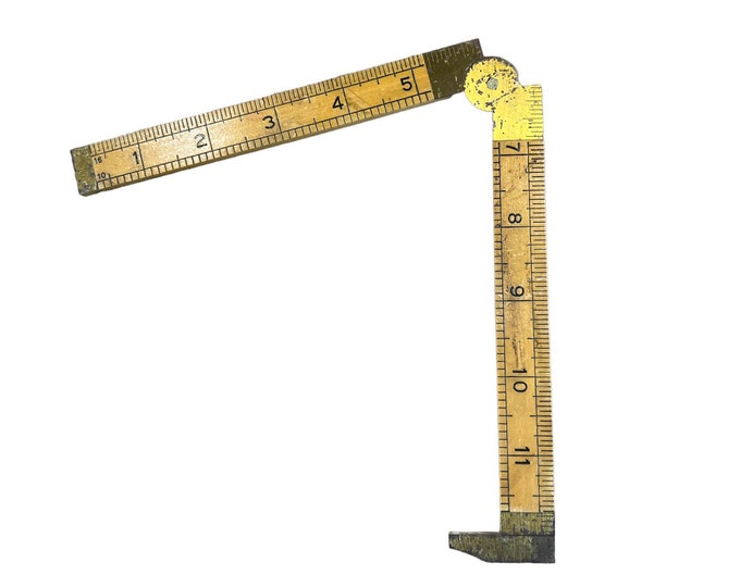 Lufkin Ruler England Brass and Wood - Etsy