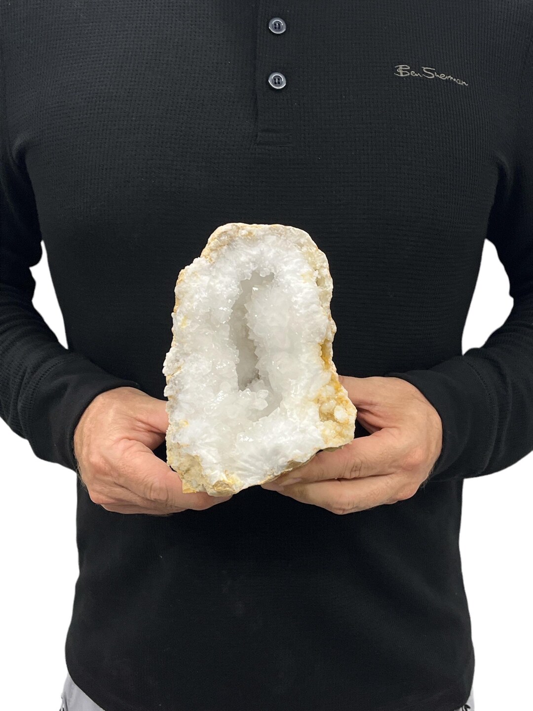 Huge Natural Broken Moroccan Geode White Clear Quartz Crystals 7 3.85 ...