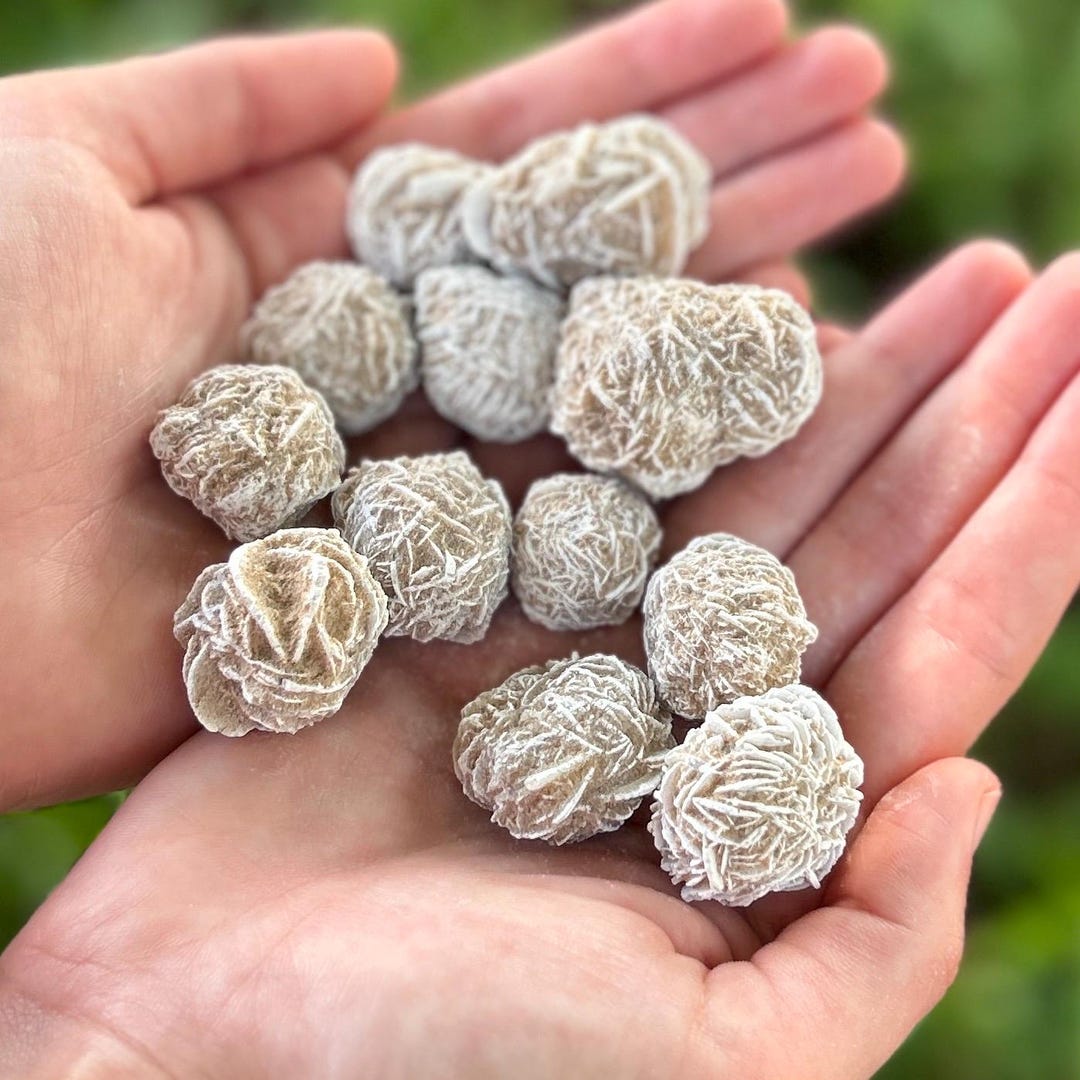 Beautiful Raw Natural Desert Rose Gypsum Rock Mineral 12 Bulk Pack 1-1. ...