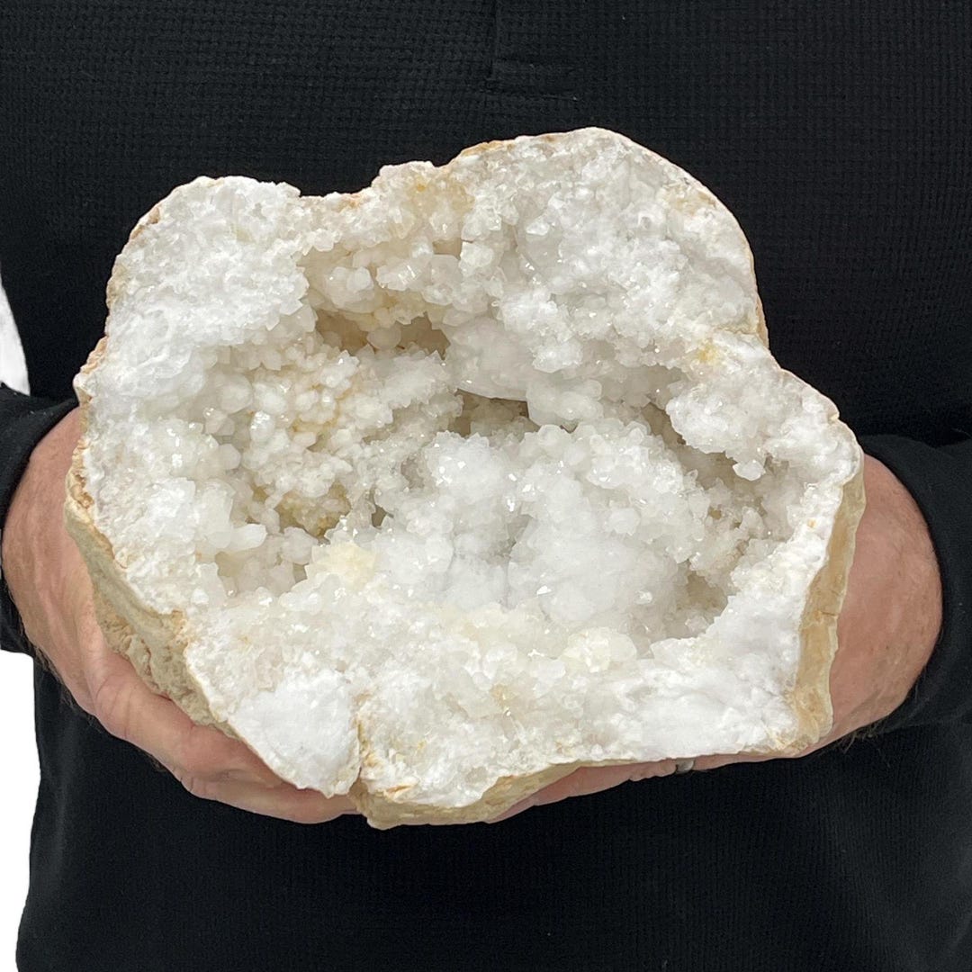 Huge Natural Broken Moroccan Geode Druzy Cave White Clear Quartz ...