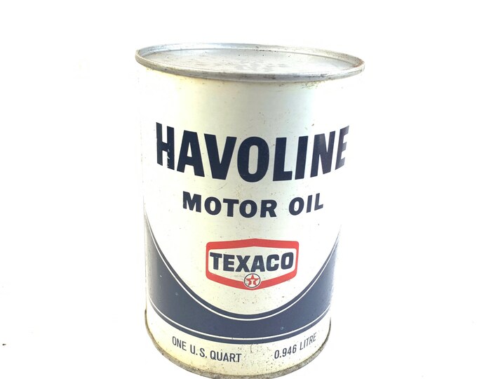 Havoline Motor Oil Texaco One Full Quart Tin Metal Can Collectible - Etsy