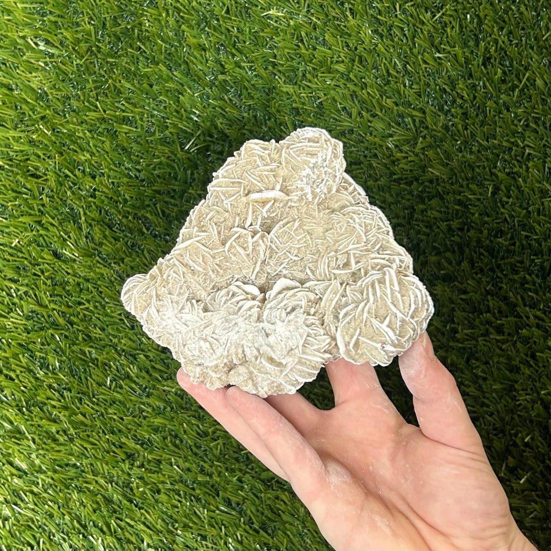 Beautiful Raw Natural Desert Rose Cluster 4.5" 1.07 Lbs | Gypsum Rock ...