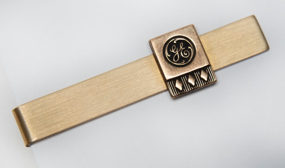 Vintage GE 12k Gold Filled Tie Bar Clip General Electric Service Award ...