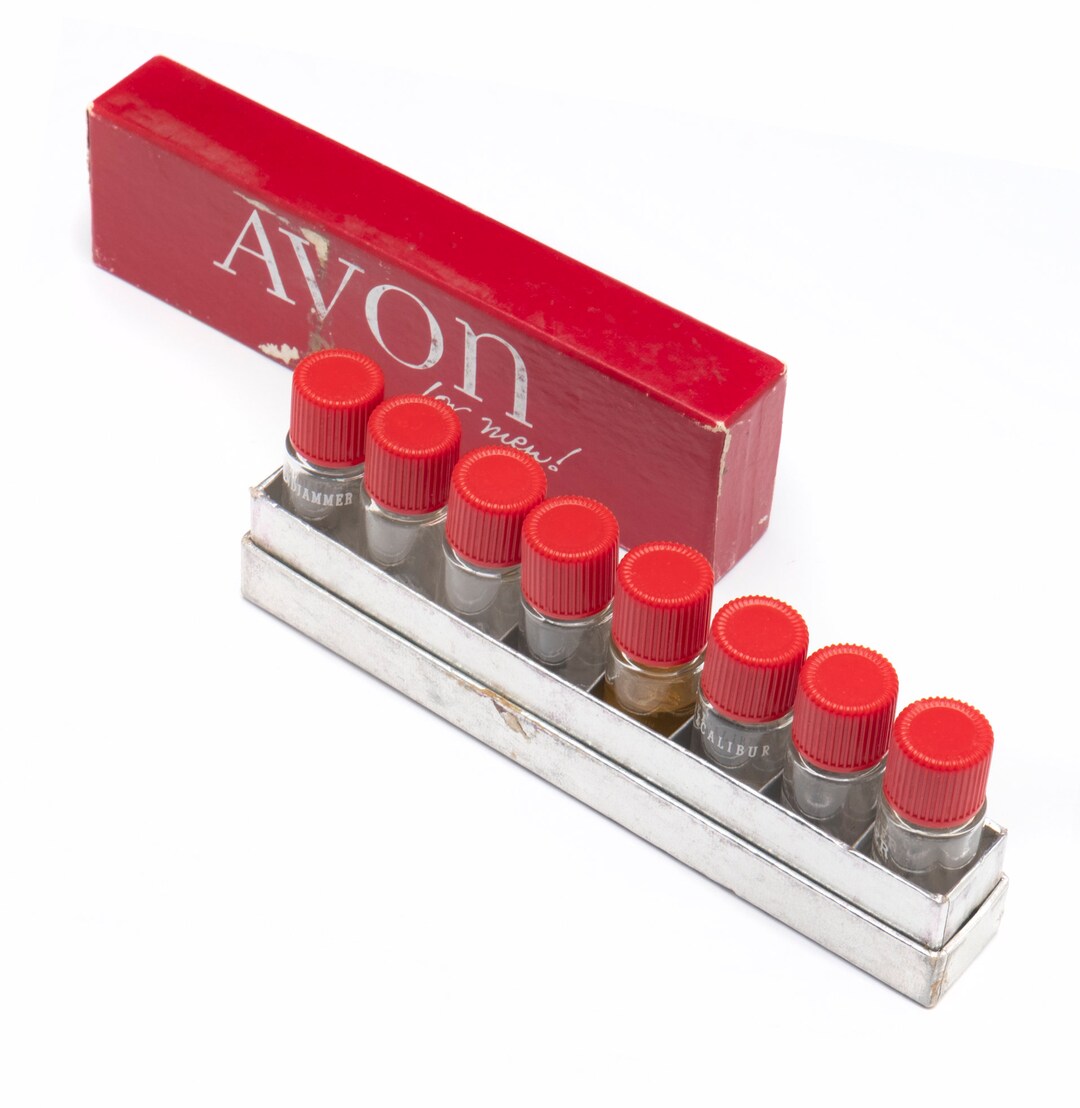 Vintage Avon Mens Cologne Sample Demonstration Tester Set 8 Bottles ...