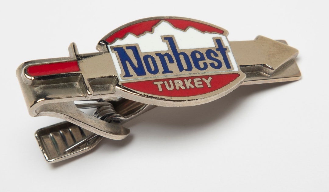Vintage Norbest Turkey Tie Bar Clip Silver Tone Advertising Clip - Etsy