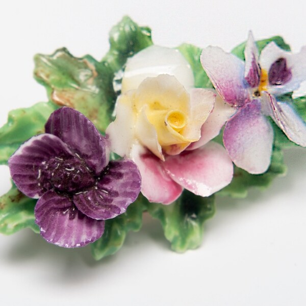 Porcelain Flower Pin - Etsy