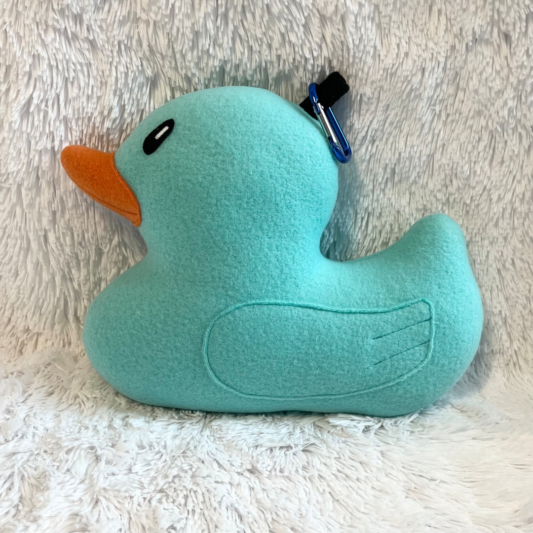 Blue Rubber Duck Shaped Travel Pillow / Throw / Pillow Shapes, Plush ...