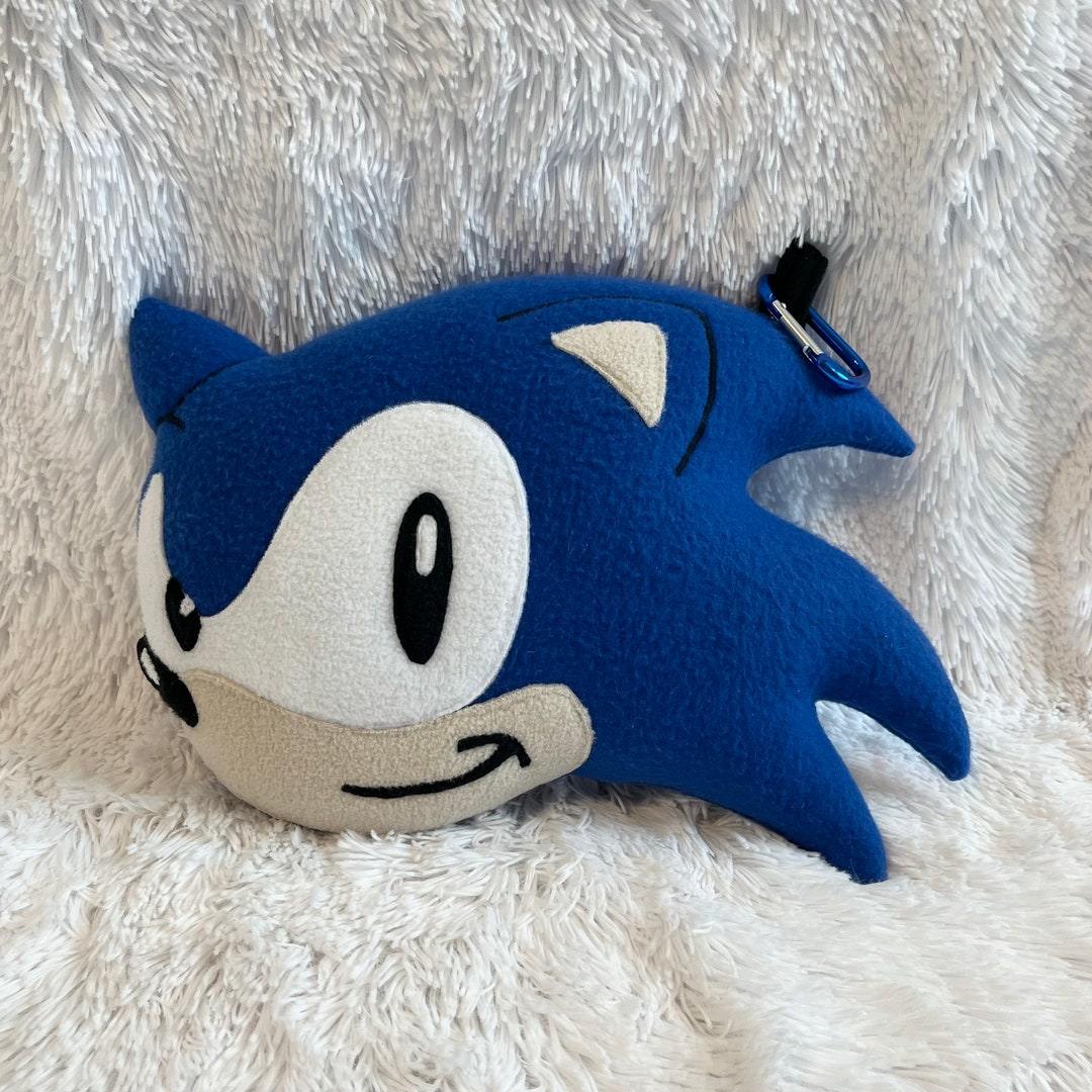 Sonic the Hedgehog Inspired Head Shaped Travel Pillow / Pillow Shapes ...