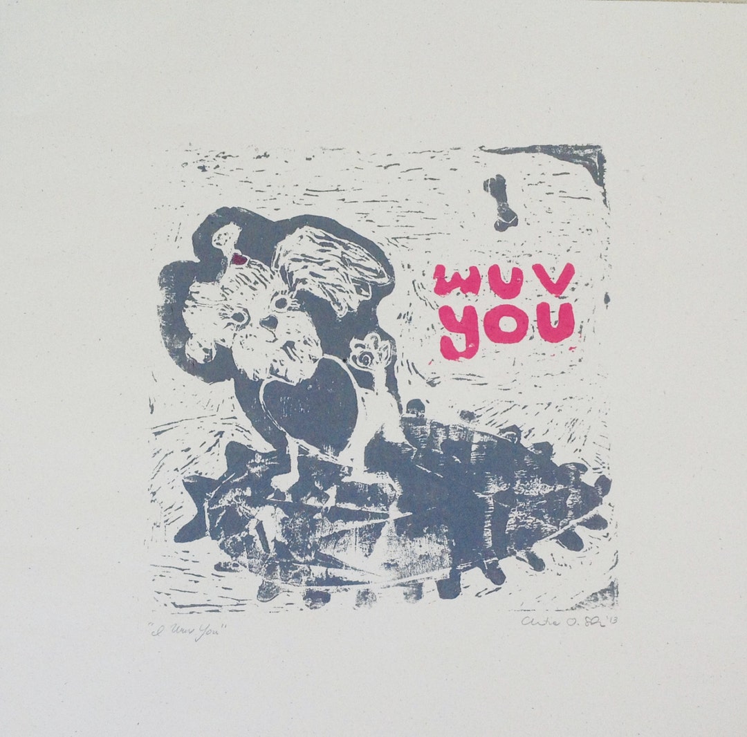 Fine Art Print Entitled, I WUV YOU From the Series Dedicated to Love - Etsy