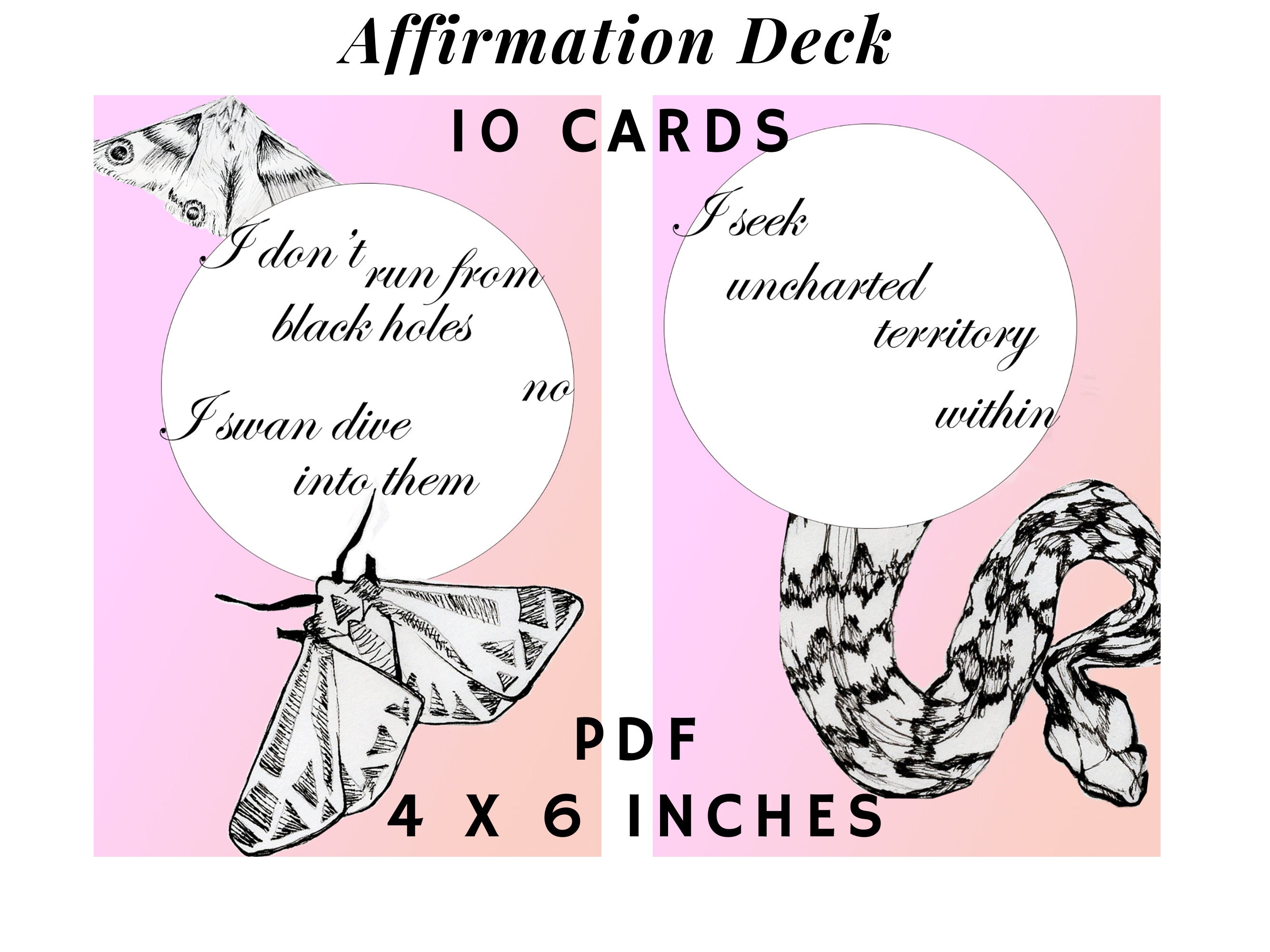 Printable Affirmation Card Deck - Etsy