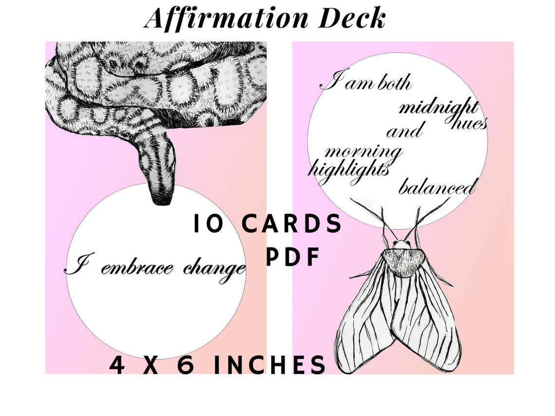 Printable Affirmation Card Deck - Etsy
