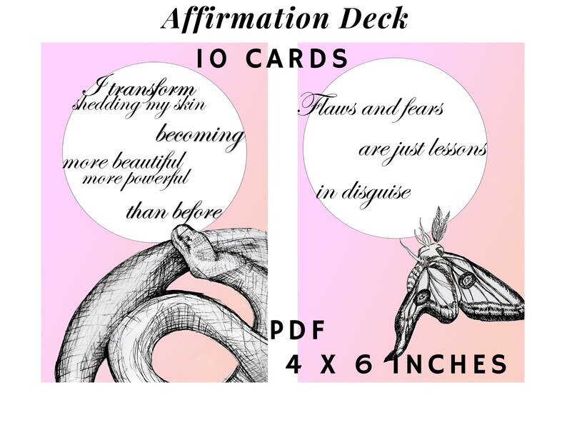 Printable Affirmation Card Deck - Etsy