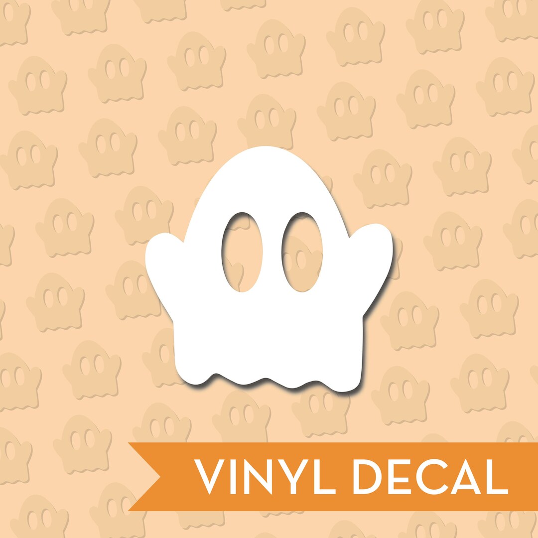 Cute Ghost Vinyl Decal, Halloween Decal, Phone Decal, Laptop Decal, Car ...