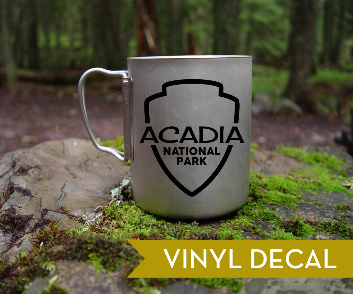 Acadia National Park Badge Decal Choose Your Size and Color | Etsy