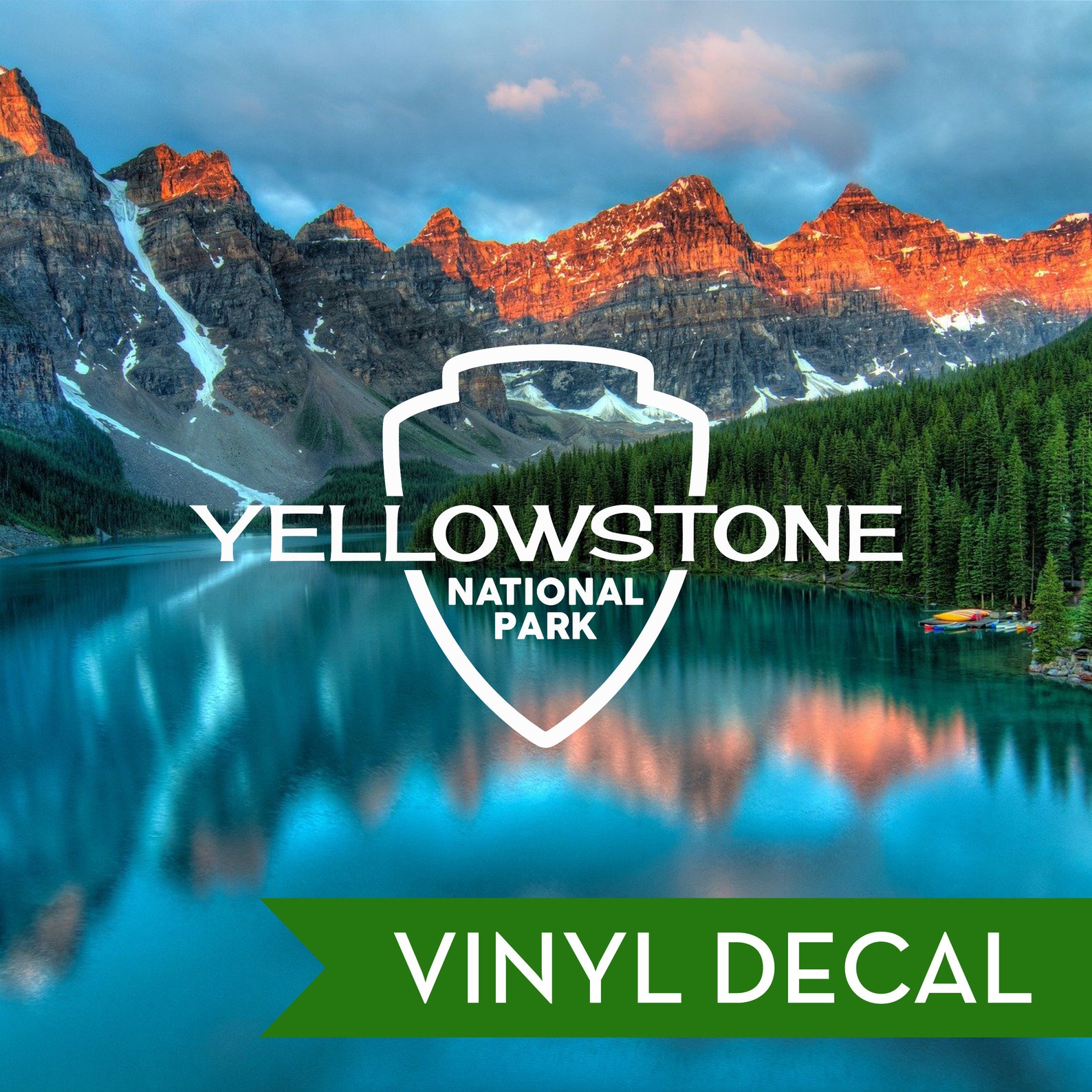 Yellowstone National Park Badge Decal Choose Your Size and - Etsy