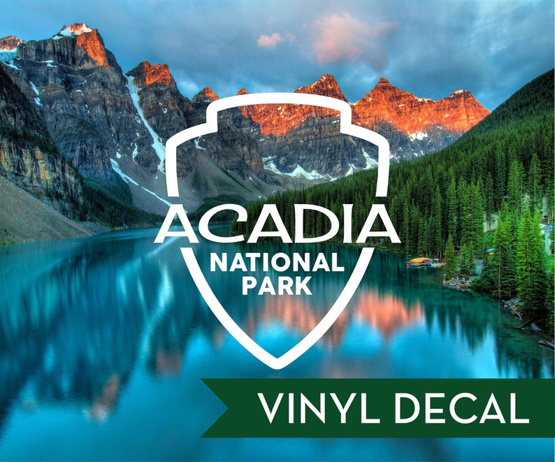 Acadia National Park Badge Decal Choose Your Size and Color | Etsy