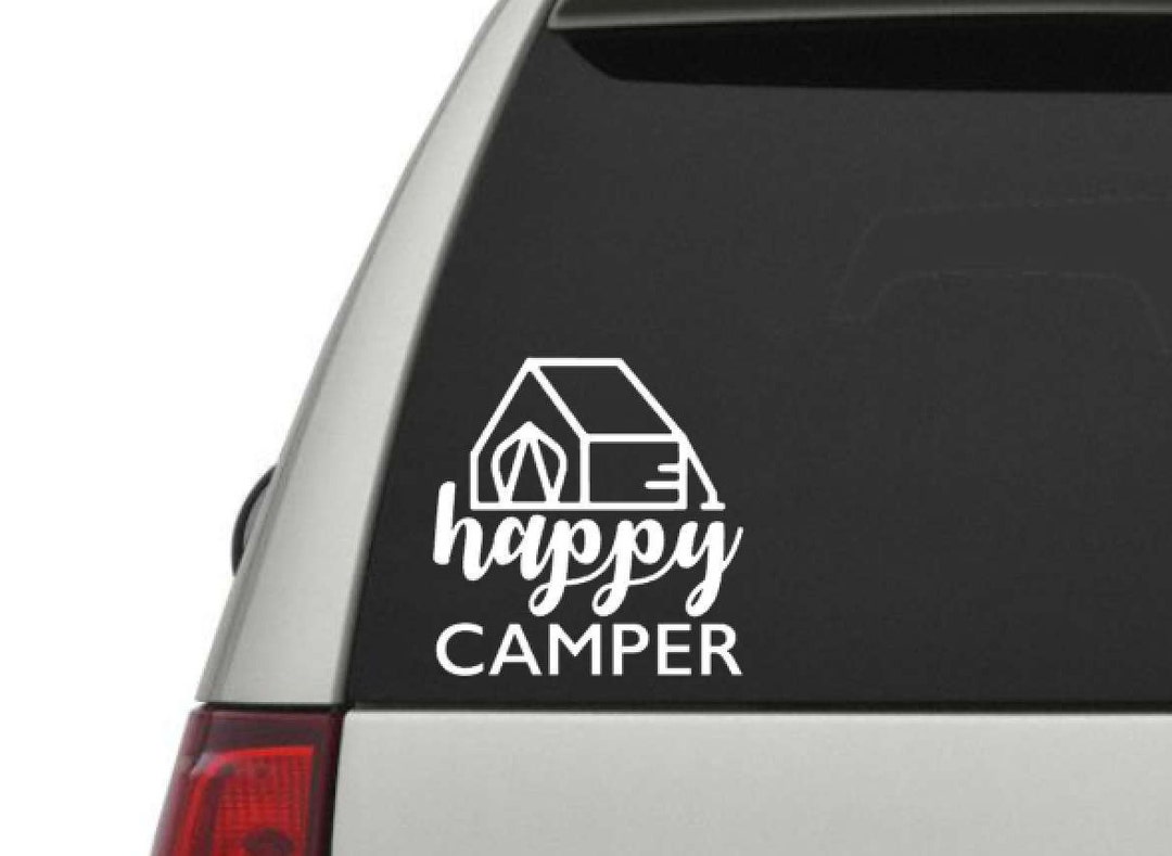 Happy Camper Vinyl Decal Laptop Decal Car Decal Choose - Etsy