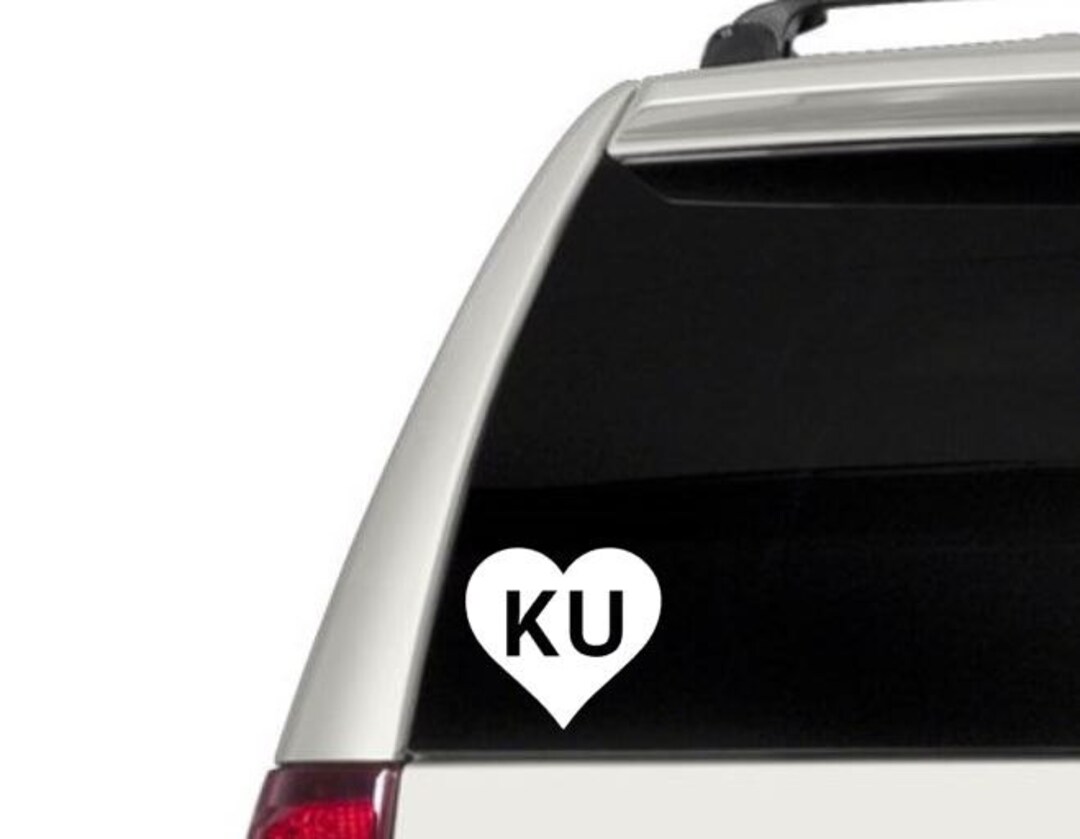 Heart KU Vinyl Decal, Phone Decal, Laptop Decal, Car Decal, Choose ...