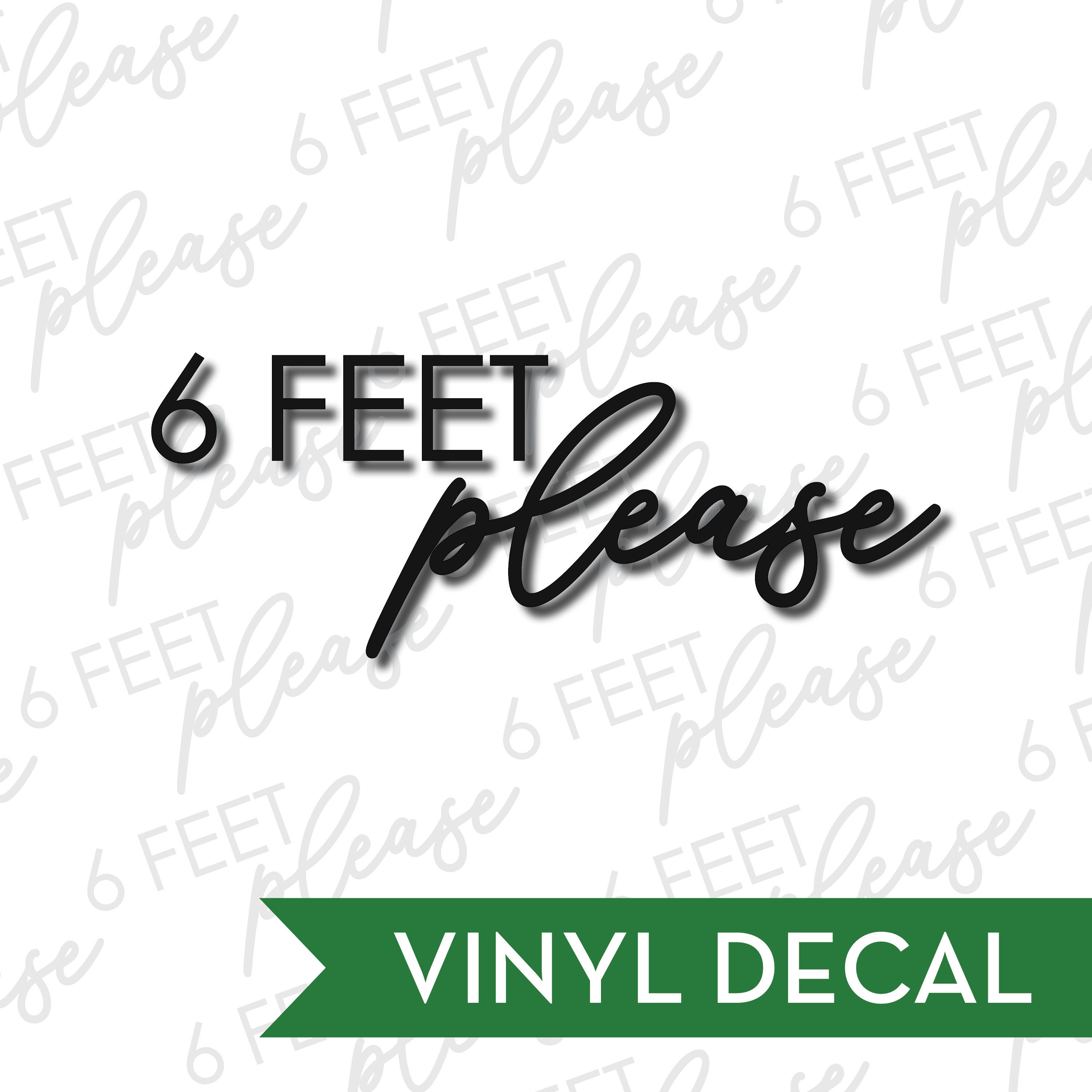 Bumper Stickers Stickers, Labels & Tags 6 Feet Please Vinyl Decal ...
