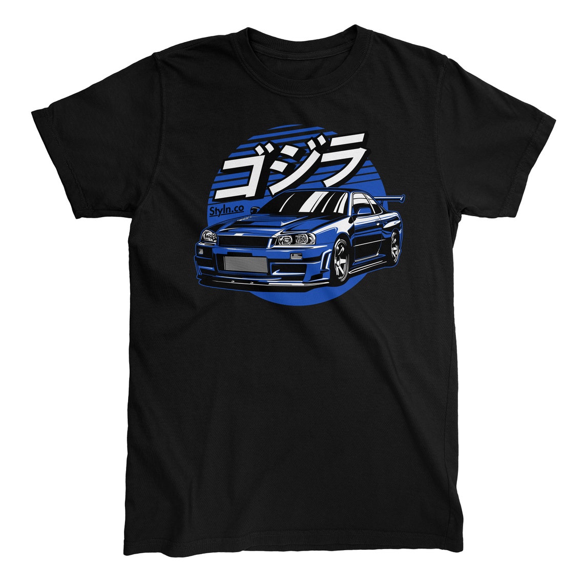 GTR R34 BLUE T-shirt - Etsy