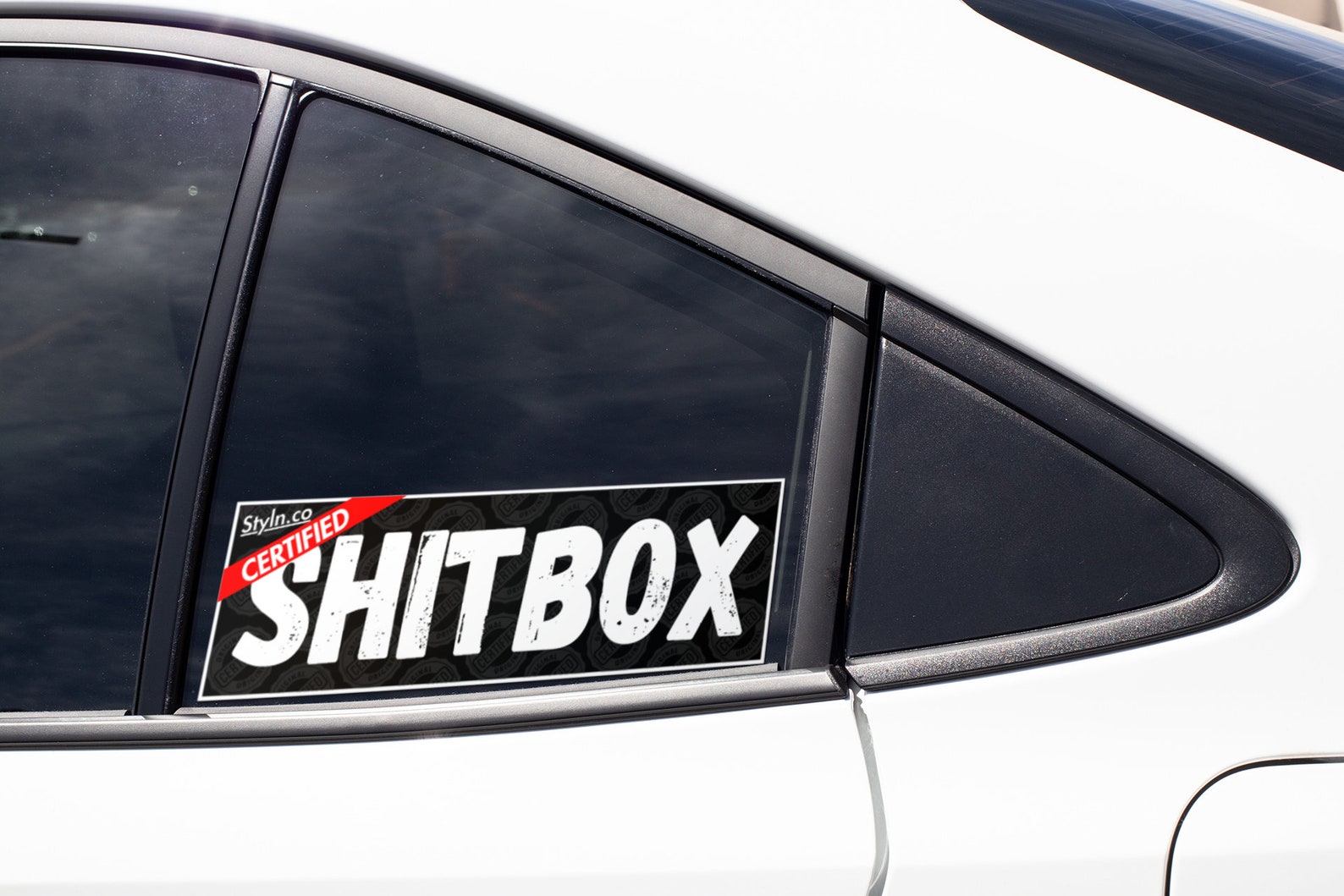 CERTIFIED SHITBOX Slap Sticker Funny Car Truck Vinyl Decal - Etsy