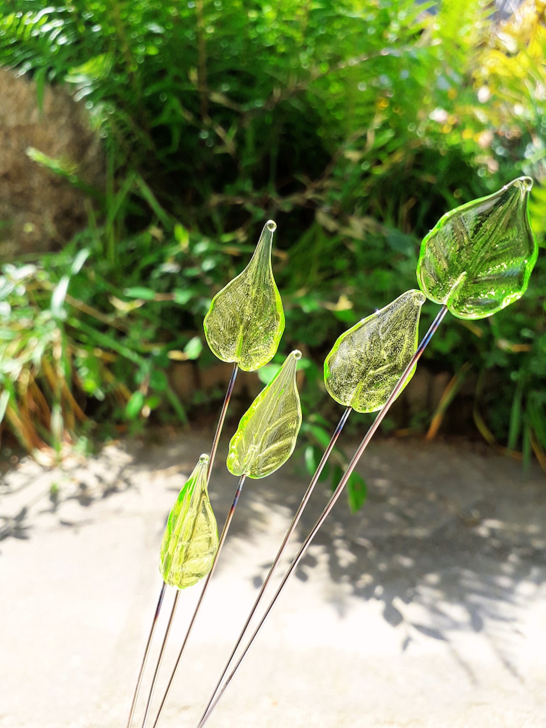 Glass Leaf to Plant, Murano Glass Leaf Plant Decoration, Glass Leaf on ...