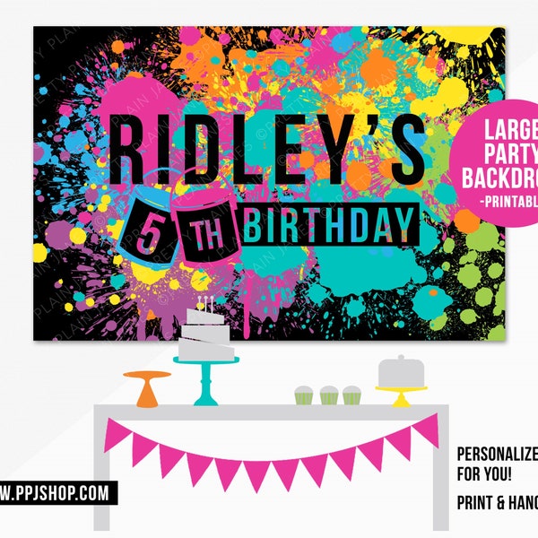 Paint Party Banner - Etsy