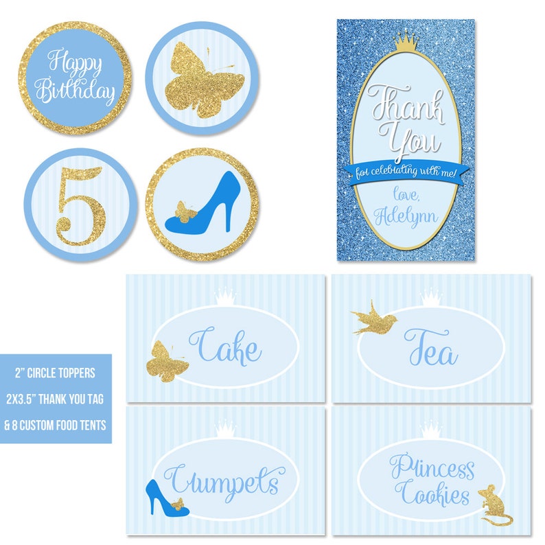 Cinderella Party Coordinating Printables Cinderella Banner - Etsy