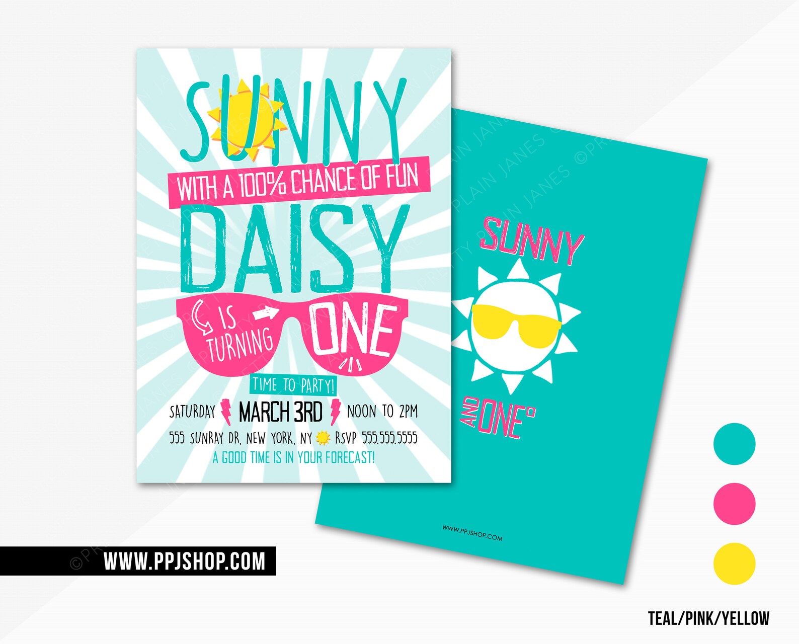 Weather Birthday Invitation Sun Forecast Birthday Invite Boy | Etsy