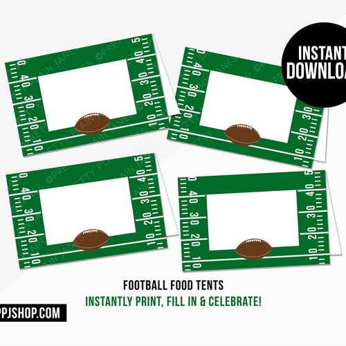 Football Party Signs Instant Download Football Birthday - Etsy