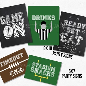 INSTANT DOWNLOAD Football Party Signs Football Birthday Printable Decor ...
