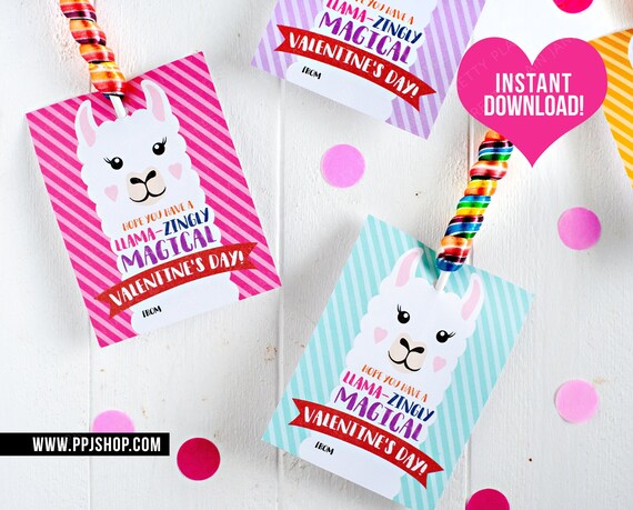 Llamacorn Printable Valentine | DIY Llama Corn Lollipop Valentine ...