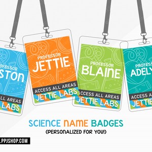 Science Lab Name Badges Chemistry Name Badge Mad Scientist Lab Badges ...