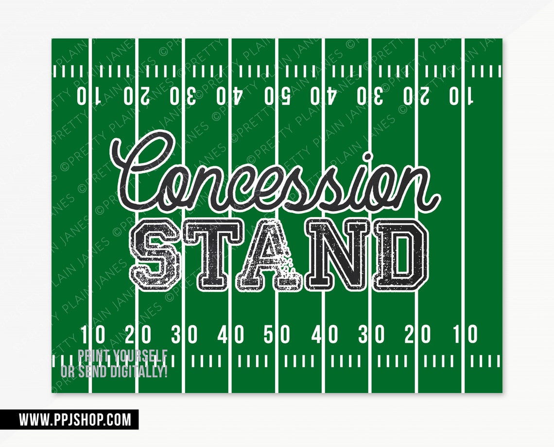 INSTANT DOWNLOAD Concession Stand Football Backdrop Football - Etsy