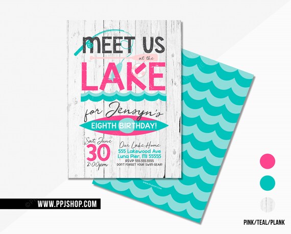 Lake Party Invitations