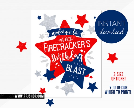 INSTANT DOWNLOAD 4th of July Birthday Welcome Sign | Printable Our ...