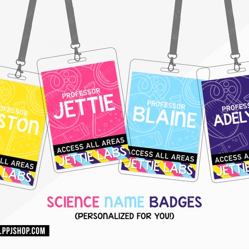 Science Lab Name Badges Chemistry Name Badge Mad Scientist - Etsy