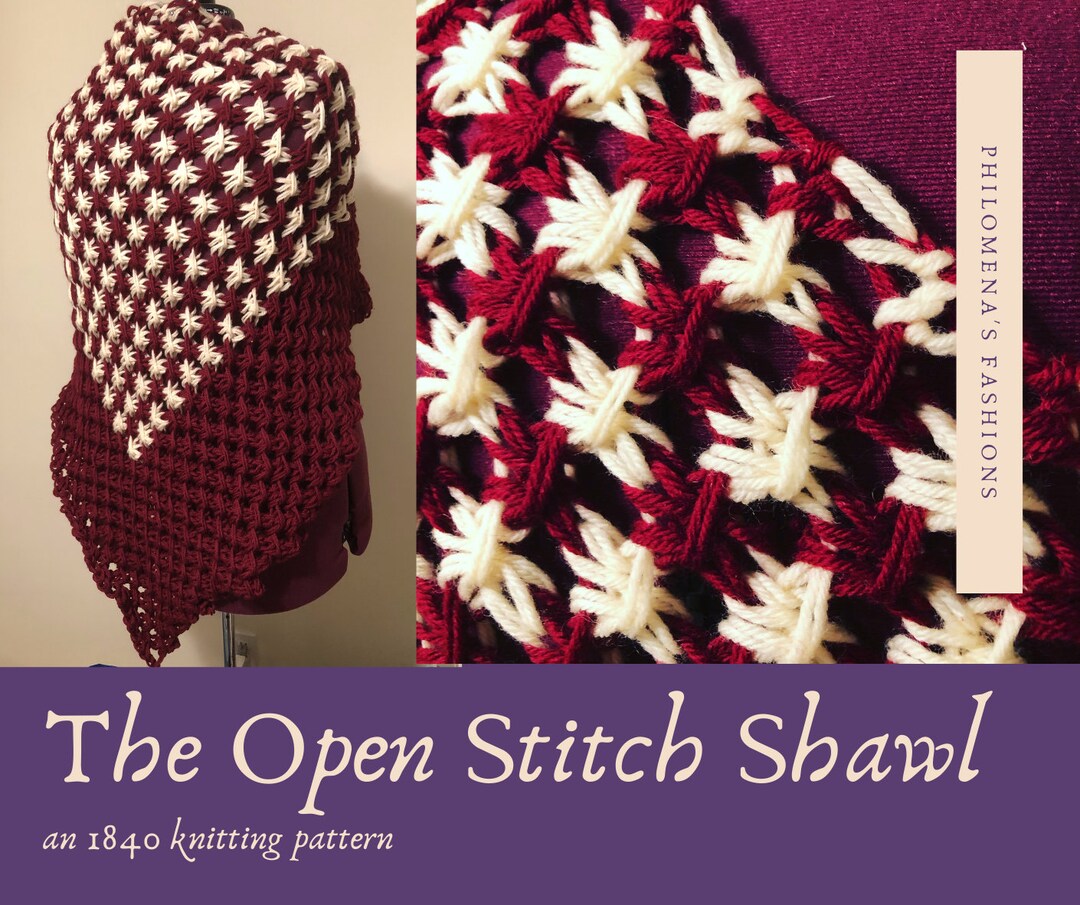 The Open Stitch Shawl Knit Pattern - Etsy