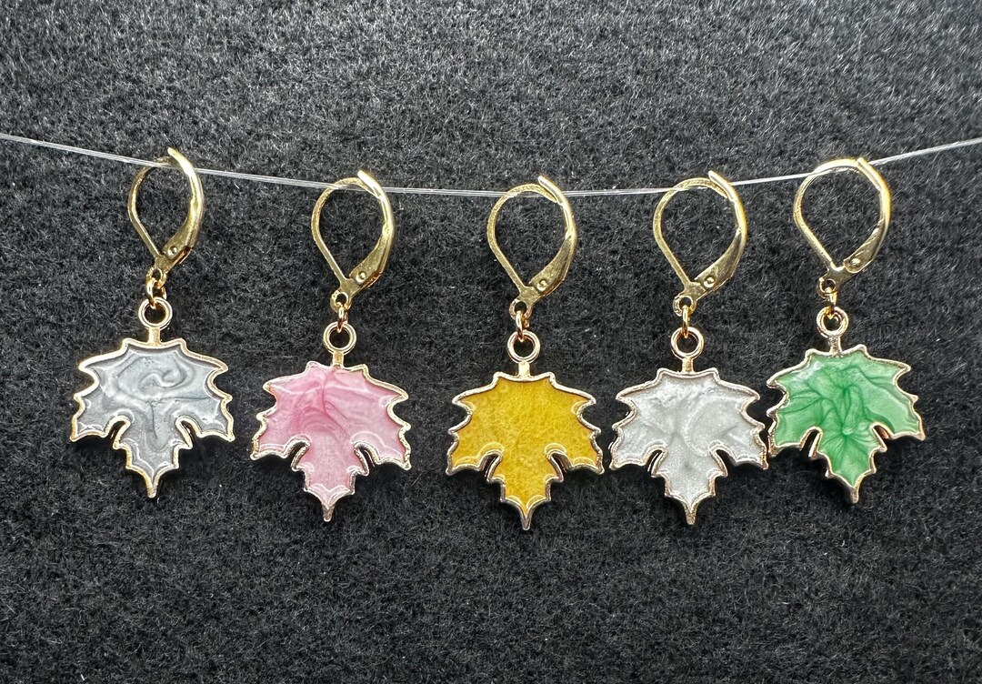Stitch Markers, Fall Leaf Stitch Marker Set, Fall Knitting Stitch ...