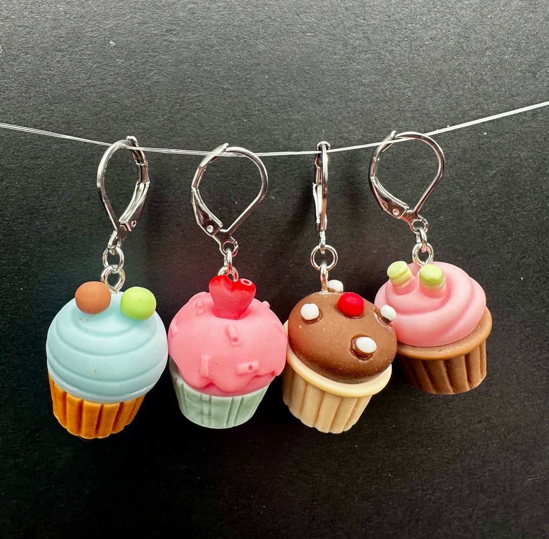 Stitch Markers Cake Charm, Cupcake Stitch Marker Set, Knitting Stitch ...