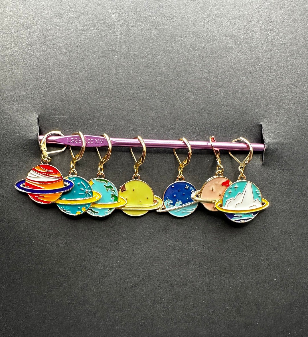 Stitch Markers, Planet Stitch Marker Set, Knitting Stitch Markers ...
