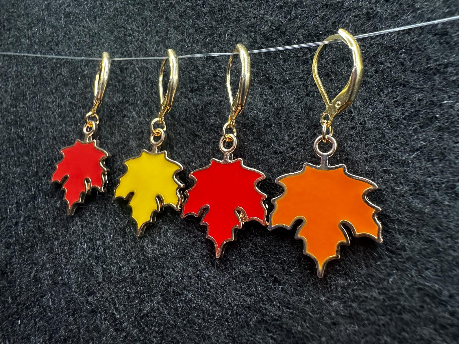 Stitch Markers, Fall Leaf Stitch Marker Set, Fall Knitting Stitch ...