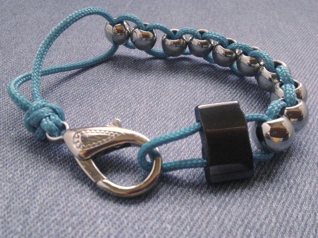 Turquoise Fidget Bracelet, Sensory Anxiety Bracelet, Silver Beaded ...