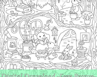 burrow coloring pages