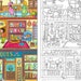 Doll House Coloring Page, Thrift Shopping, Instant Download, Line Art ...