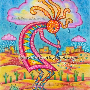 Dance of the Kokopelli Coloring Page Instant Download Printable File ...